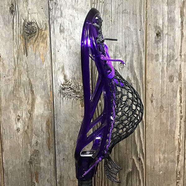 Lax Fan Custom Strung Galaxy ECD Ion Mens Lacrosse Head with Black Her ...